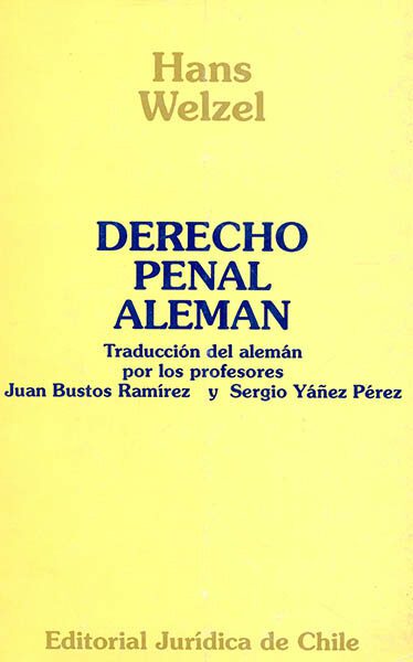 Derecho Penal Aleman de Hans Welzel en PDF, eBook y Audiolibro